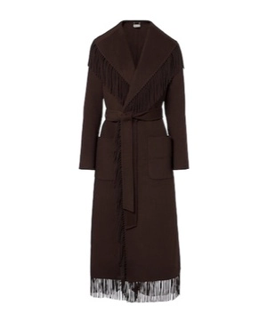 Simkhai Fringed Wool-blend Coat - Brown