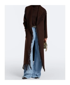 Simkhai Fringed Wool-blend Coat