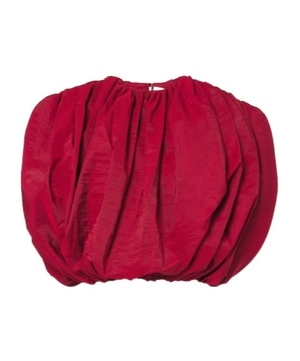 Magda Butrym Silk-blend Taffeta Crop Top - Red