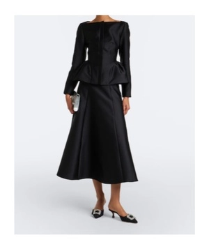 Roland Mouret Taffeta Midi Skirt