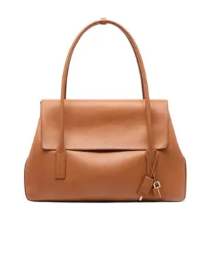 TOM FORD Natural Leather Eclipse Large Shoulder Bag - Caramel Brown