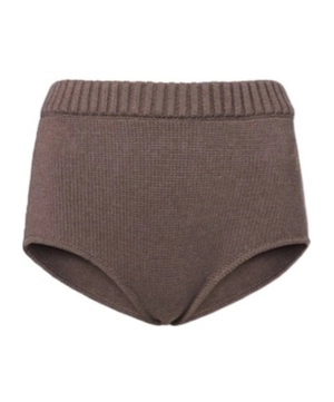 Magda Butrym Ribbed-knit Cotton Shorts - Brown