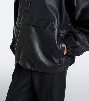 RÓHE Hooded Oversized Leather Jacket