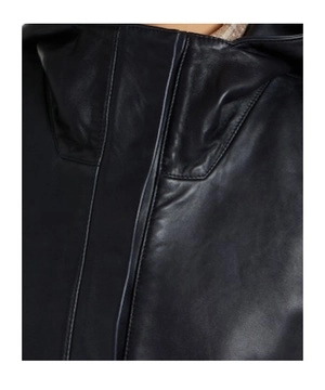 RÓHE Hooded Oversized Leather Jacket