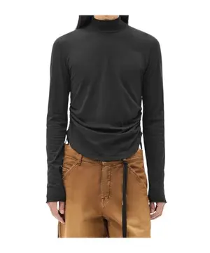 ANN DEMEULEMEESTER Lenart Mock-neck T-shirt - Black