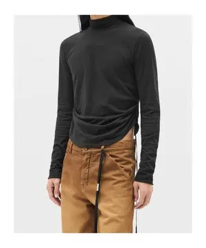 ANN DEMEULEMEESTER Lenart Mock-neck T-shirt - Black