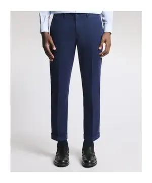 FAY Slim Fit Trousers In Cotton Gabardine