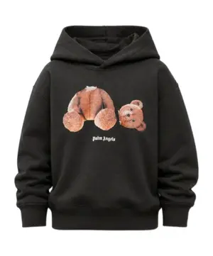 Palm Angels Bear-print Hoodie - Black