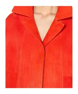 Alaïa A-line Suede Goatskin Coat