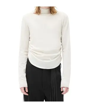 ANN DEMEULEMEESTER Lenart Mock-neck Long-sleeve Top - Ivory