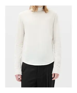 ANN DEMEULEMEESTER Lenart Mock-neck Long-sleeve Top - Ivory