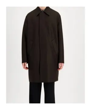 Harris Wharf London Pressed Wool Fly Front Zipped Coat