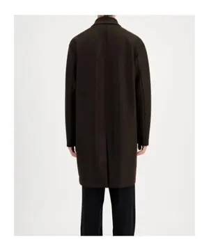 Harris Wharf London Pressed Wool Fly Front Zipped Coat