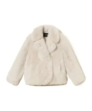 TWINSET Cropped Faux Fur Coat