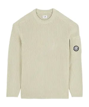 C.P. COMPANY Lens-detail Sweater - Light Brown