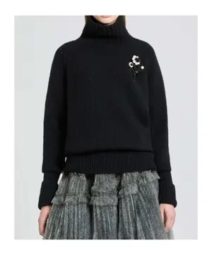 Ermanno Scervino Oversized Pure Cashmere Turtleneck Sweater