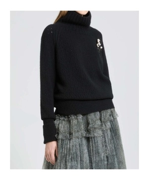 Ermanno Scervino Oversized Pure Cashmere Turtleneck Sweater