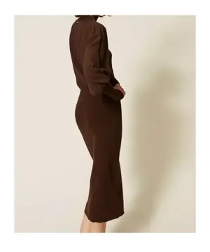 TWINSET Knitted Crepe Maxi Skirt
