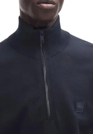 Hugo Boss High Neck Long Sleeve Knitwear With Zip Detail