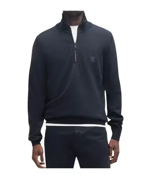 Hugo Boss High Neck Long Sleeve Knitwear With Zip Detail