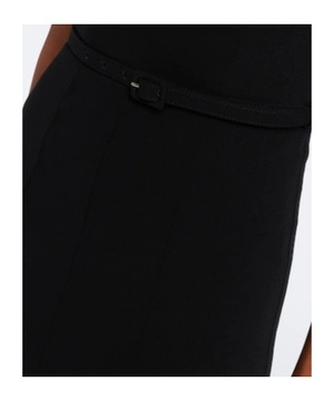 Roland Mouret Asymmetrical Bow Detail Belted Midi Dress