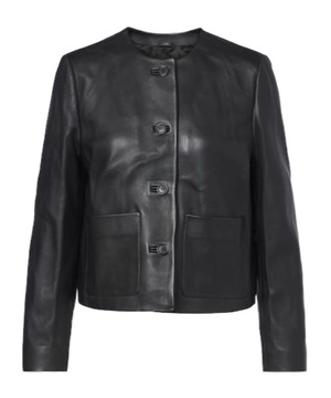 NILI LOTAN Ophelie Leather Jacket - Black
