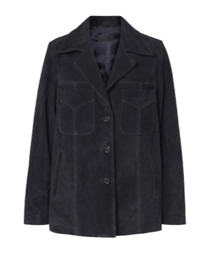 NILI LOTAN Dominic Suede Jacket - Black