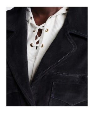 NILI LOTAN Dominic Suede Jacket