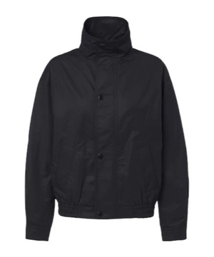 NILI LOTAN Klaire Cotton-blend Bomber Jacket - Black
