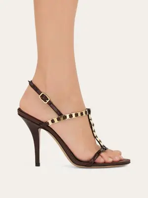 FERRAGAMO Vara Chain T-strap Sandals