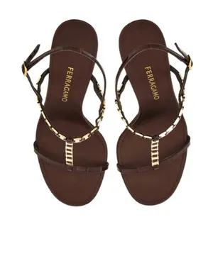 FERRAGAMO Vara Chain T-strap Sandals