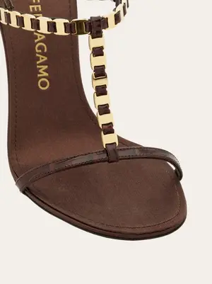 FERRAGAMO Vara Chain T-strap Sandals