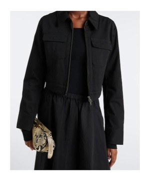 Vince Cropped Cotton Jacket