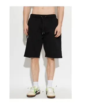 Off-White Drawstring Elastic-waist Shorts
