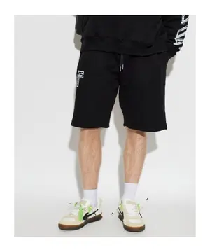 Off-White Drawstring Elastic-waist Shorts