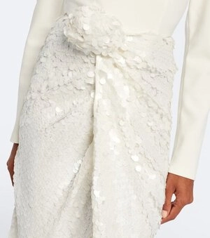 ROTATE BY BIRGER CHRISTENSEN Knot-detail Sequined Cocktail Dress