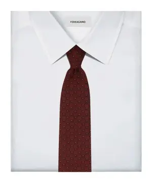 FERRAGAMO Gancini Jacquard Neck Tie