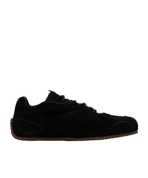 Axel Arigato Slow Runner Suede Panelled Sneakers - Black/dark Brown