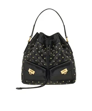 FERRAGAMO Multipocket Bucket Bag - Black
