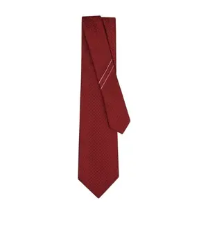 FERRAGAMO Micro Gancini Print Silk Jacquard Tie