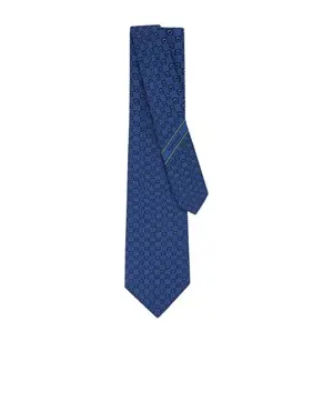 FERRAGAMO Gancini Silk Jacquard Neck Tie