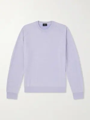 Brioni Cashmere And Wool-blend Sweater - Blue