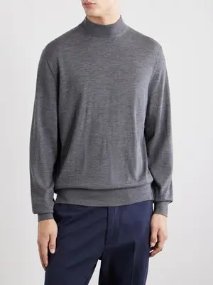 TOM FORD Wool Rollneck Sweater - Gray