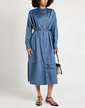 JIL SANDER Midi Dress In Light Polyamide And Silk