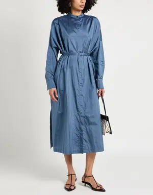 JIL SANDER Midi Dress In Light Polyamide And Silk