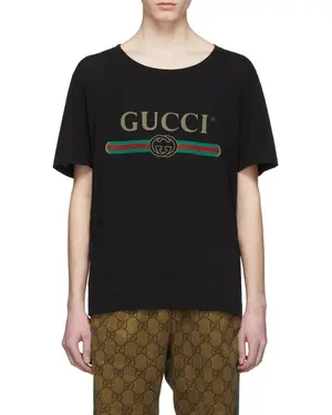 Gucci Oversize Washed T-shirt With Logo