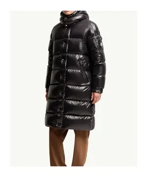 Moncler Hanoverian Hooded Square-quilted Long Down Jacket