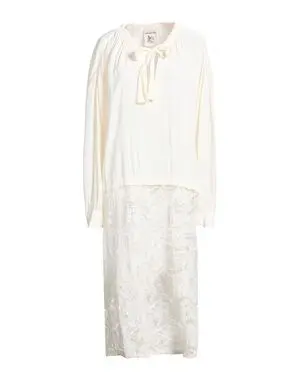 SEMICOUTURE Midi Dress In Acetate And Silk