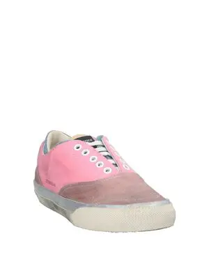 HIDNANDER Low-top Sneakers In Blush Leather And Suede