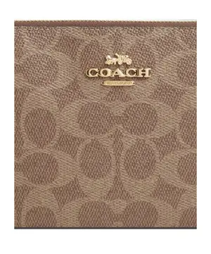 COACH Large Corner Zip Wristlet In Signature Canvas